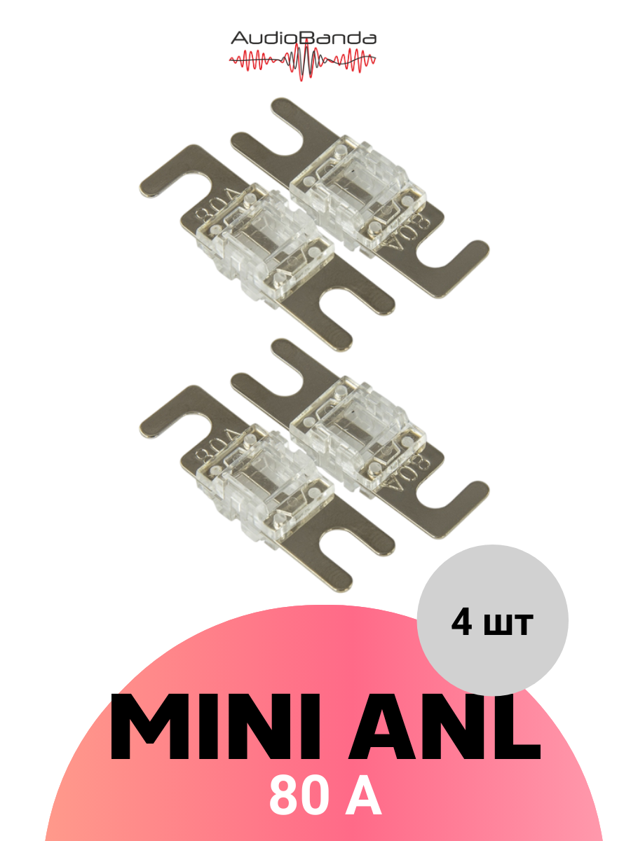 Предохранители MiniANL 80А, 4 шт.