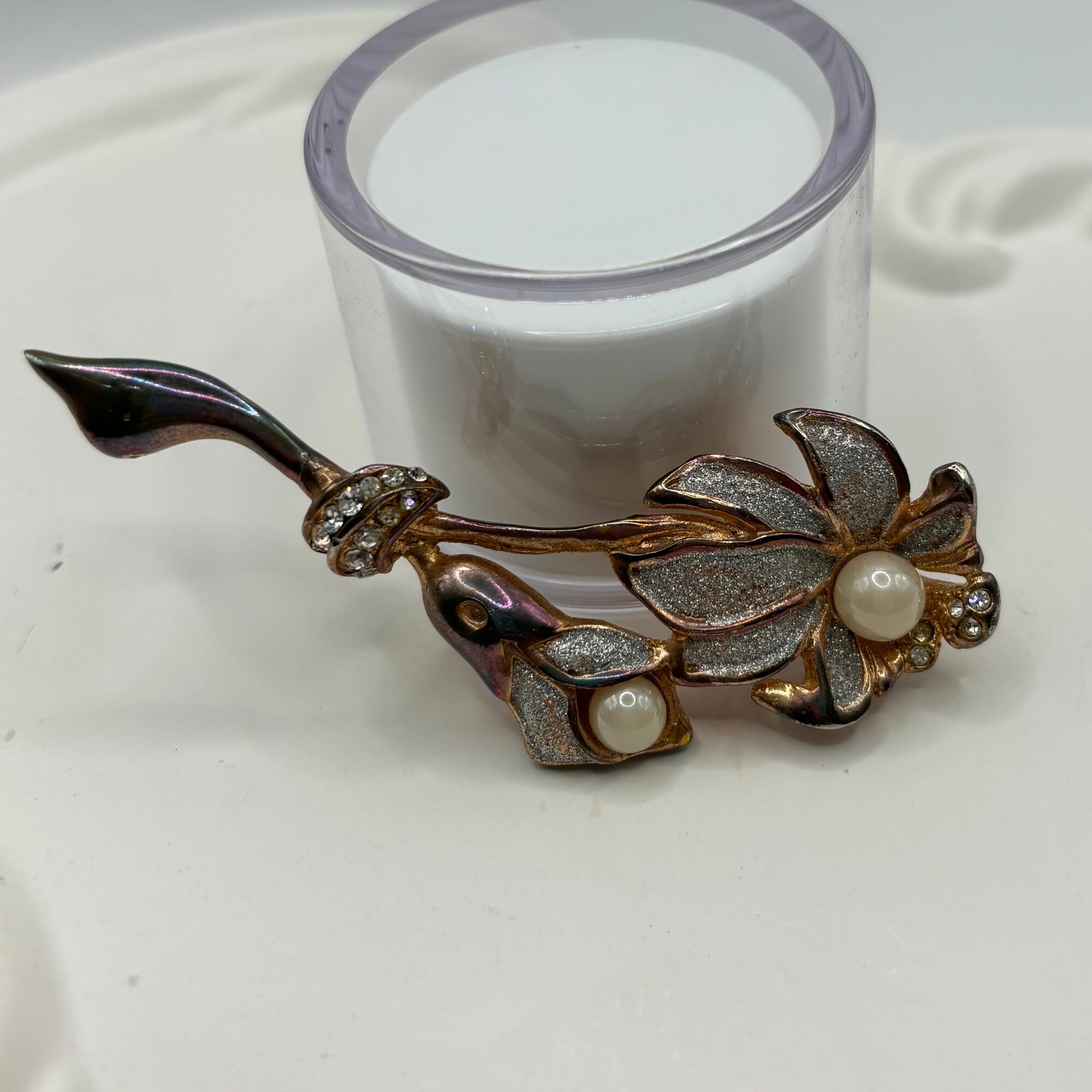 Винтажная брошь Цветок, Чехословакия, СССР