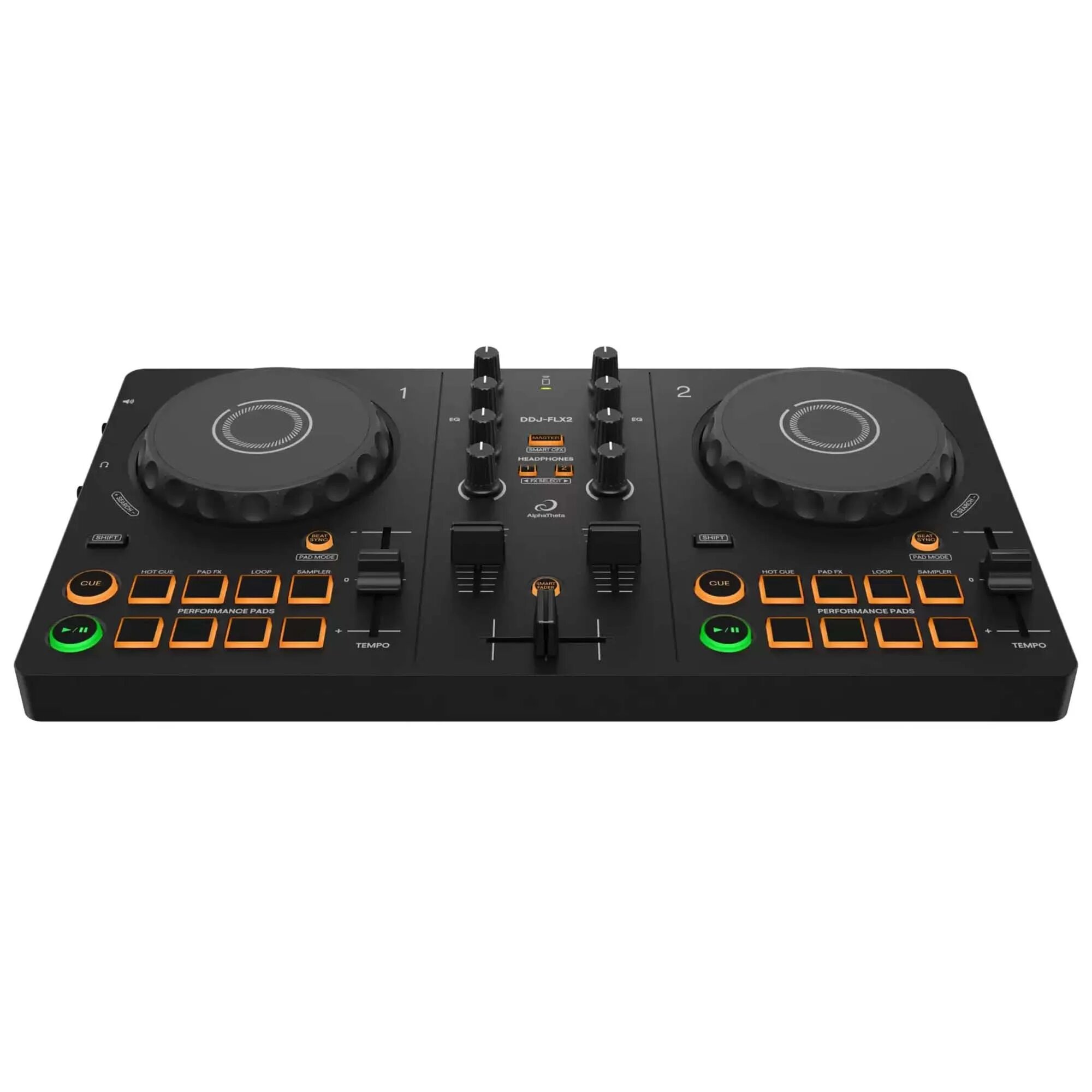 Pioneer DDJ-FLX2 – 2-канальный DJ-контроллер с рекордбокс, Serato, Smart Fader, Smart CFX и поддержкой стриминга