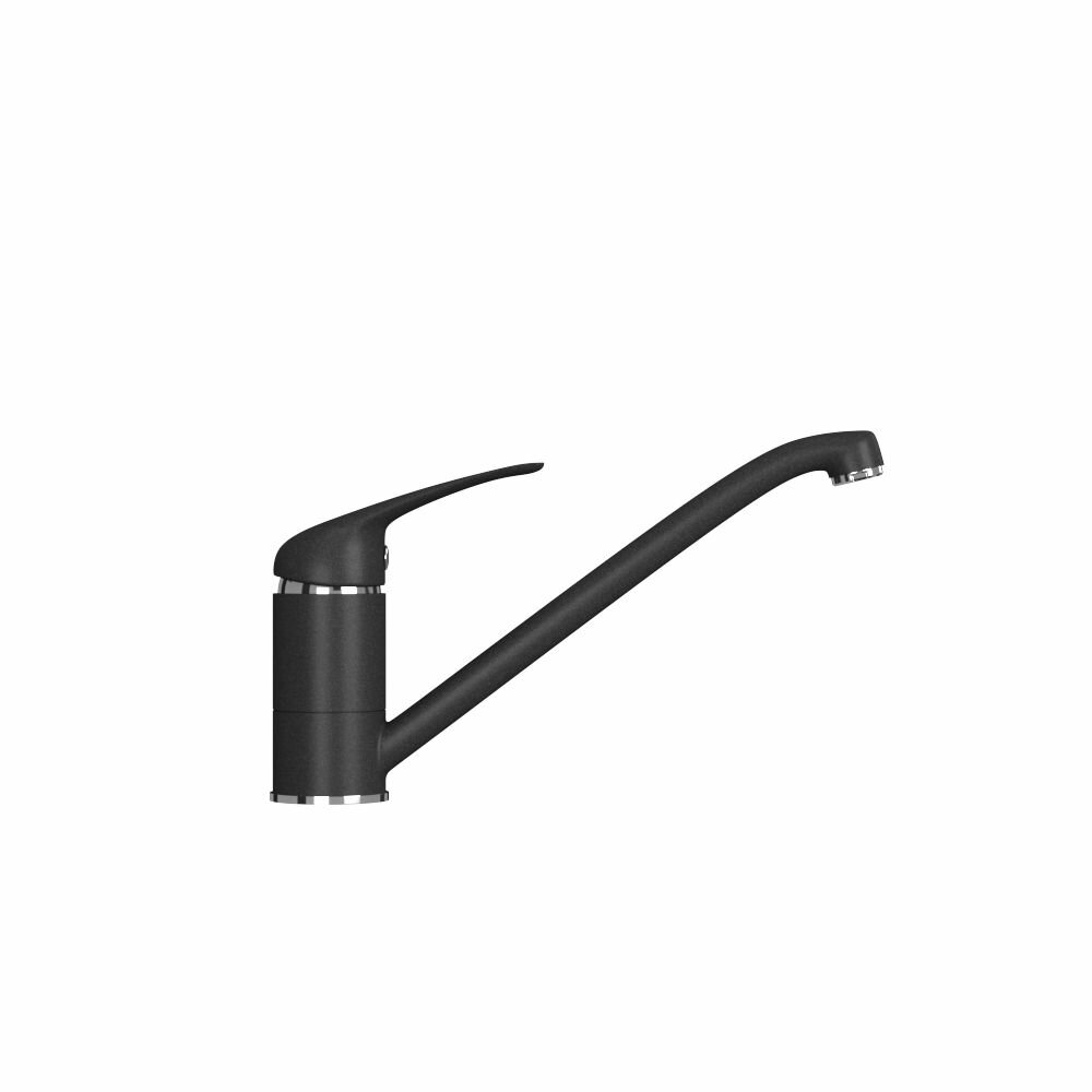 Смеситель GreenStone GS-001-308, для кухни, латунь, черный, поворотный излив