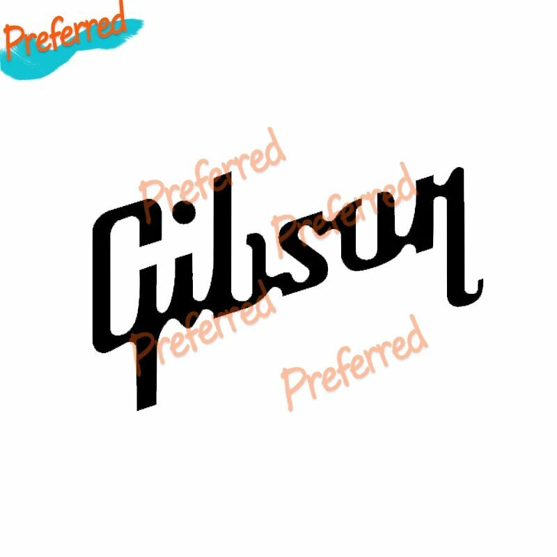 Стикер для гитары Gibson черный, 20 см