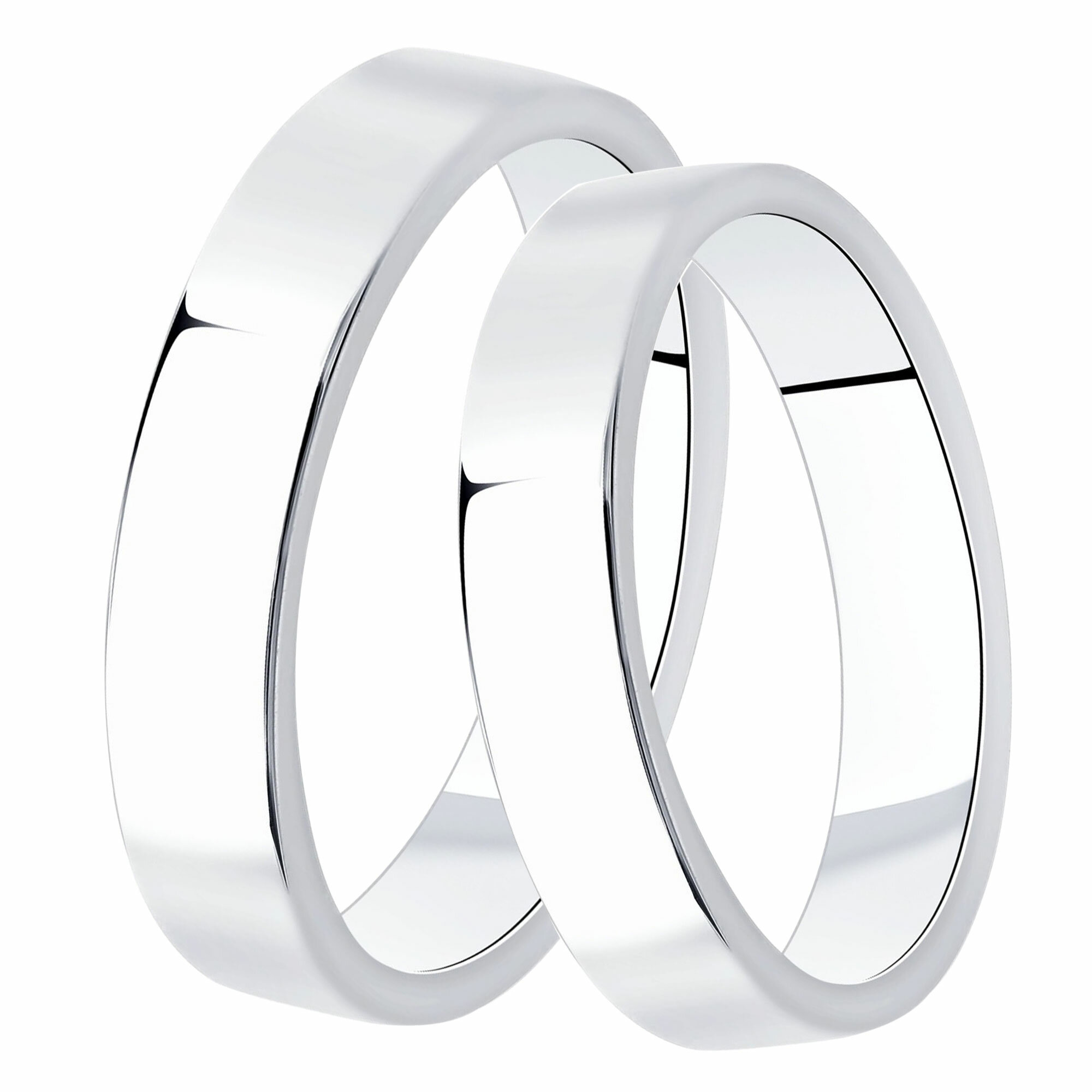 Кольцо обручальное, серебро, 925 проба, родирование