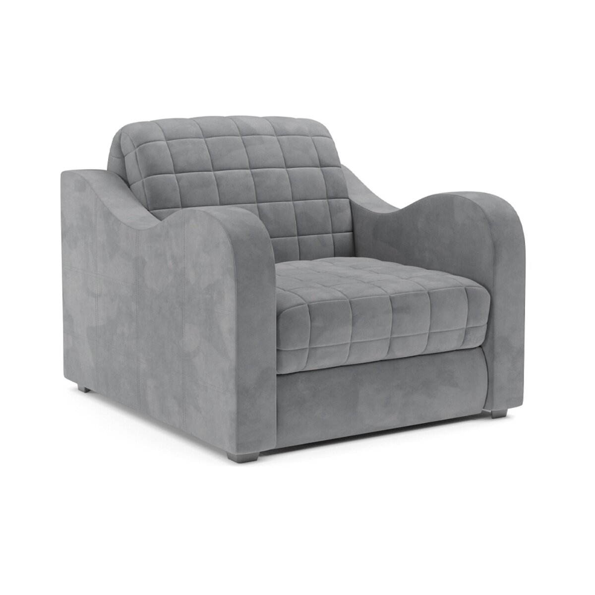 Кресло-кровать Сток Диванов Гольфстрим Grey серый, механизм аккордеон на металлокаркасе