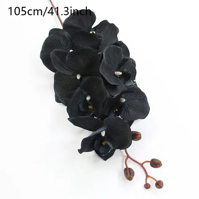 Искусственная орхидея Фаленопсис черная бордовая Черный, A black