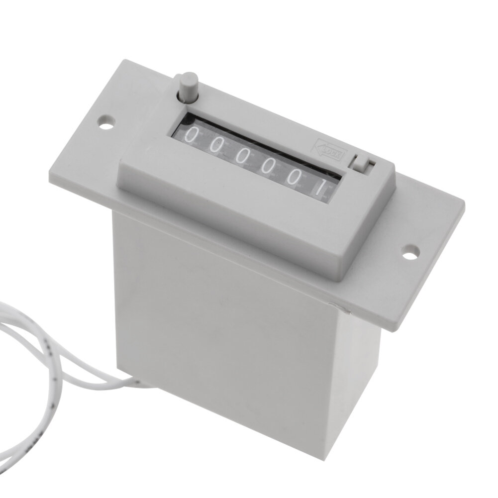 Счетчик электромагнитный импульсный 6-разрядный CSK6-YKW, напряжение AC110V / AC220V / DC24V, модель #01, материал пластик, вес 120г, диапазон подсчета 0~999999, скорость подсчета DC20 раз/сек, AC10 раз/сек, метод установки панельный, режим сброса