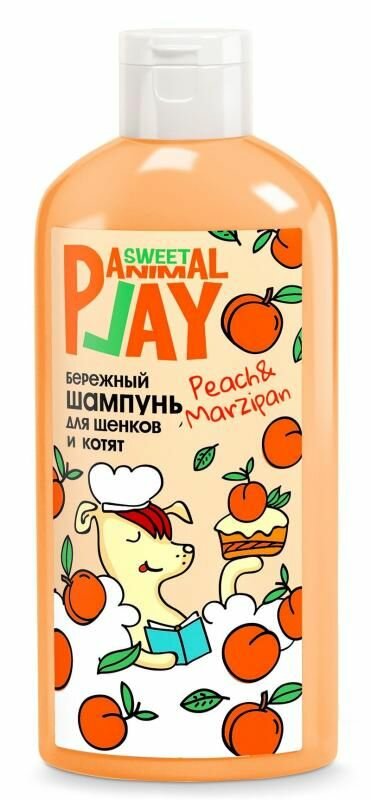 Шампунь Animal Play Sweet для щенков и котят Персиковый марципан , бережный, 300 мл