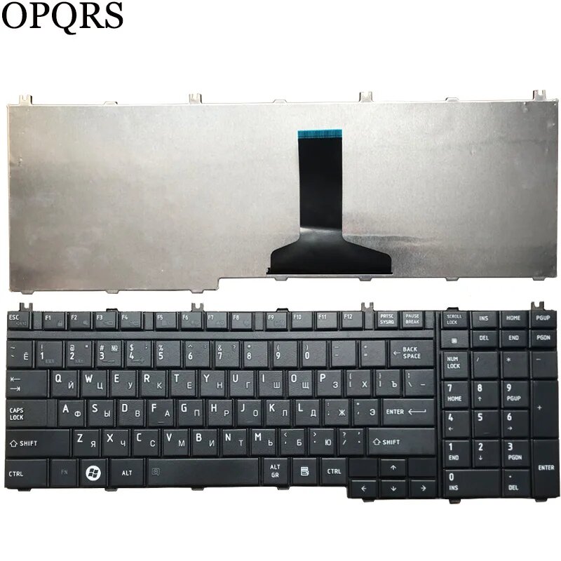 Клавиатура для Toshiba черного цвета OPQRS