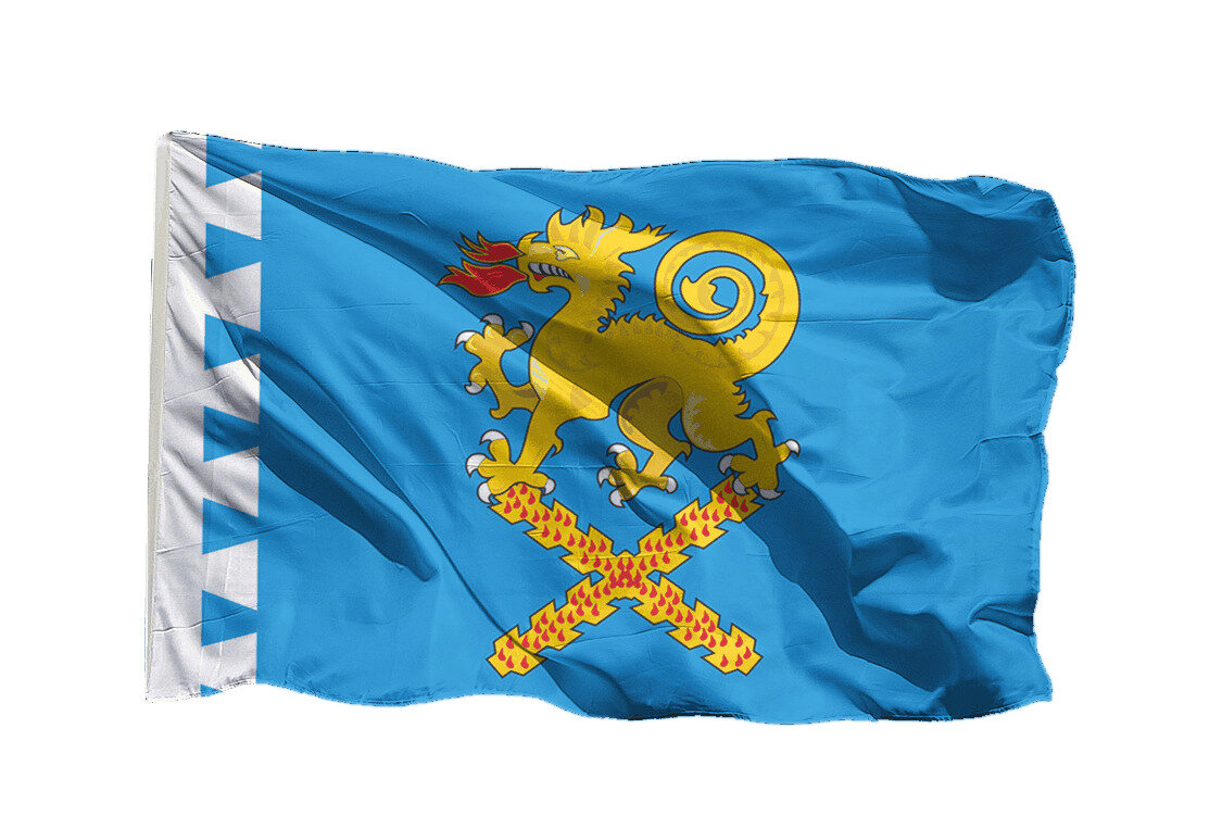 Флаг Новой Ляли на флажной сетке, 70х105 см - для флагштока