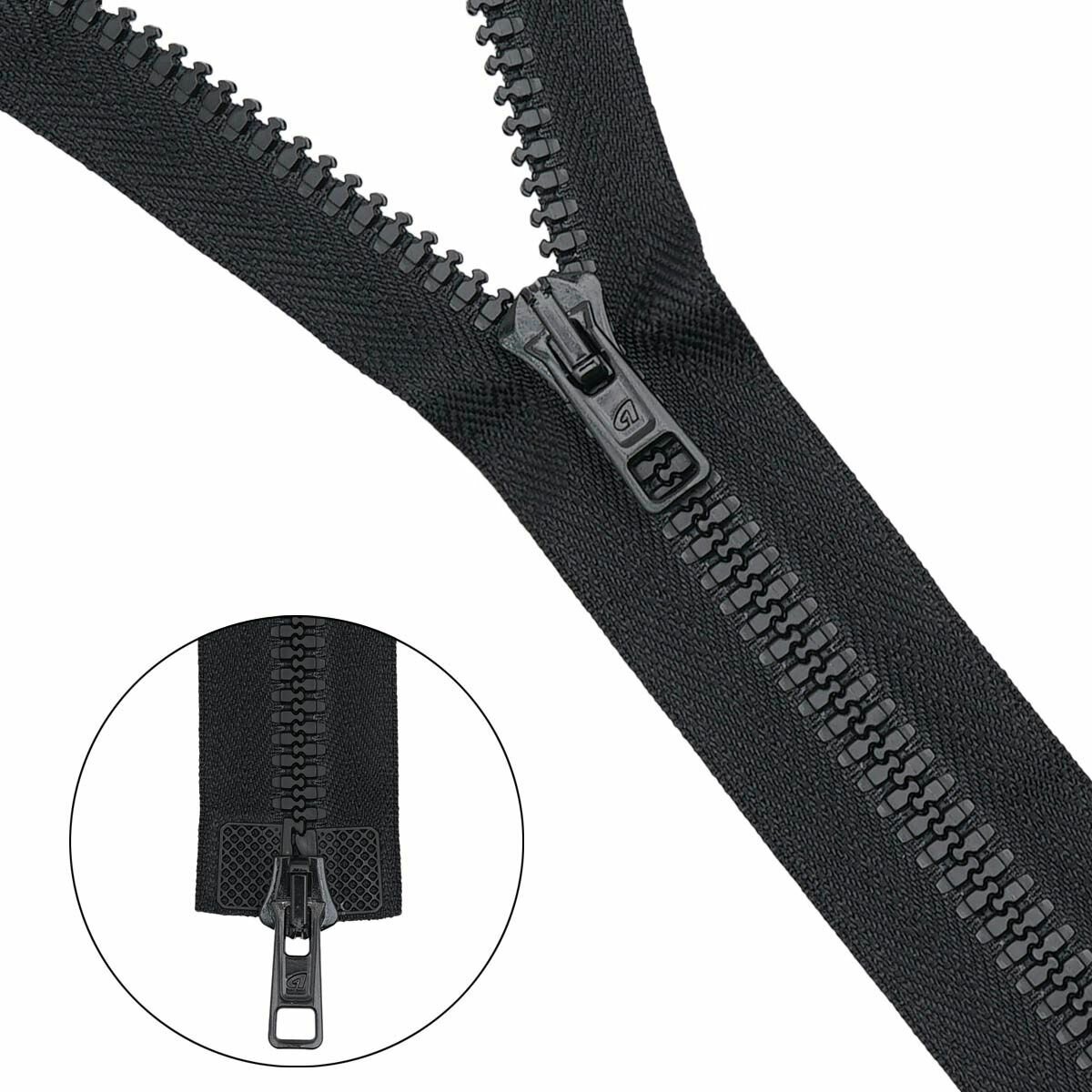 Молния трактор Тип 10 (6мм) 2 замка 100см Arta-F (077 черный)