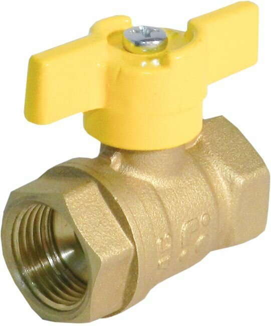 Кран шаровой газовый, ВН/ВН, латунь, муфтовое присоединение, PN 4