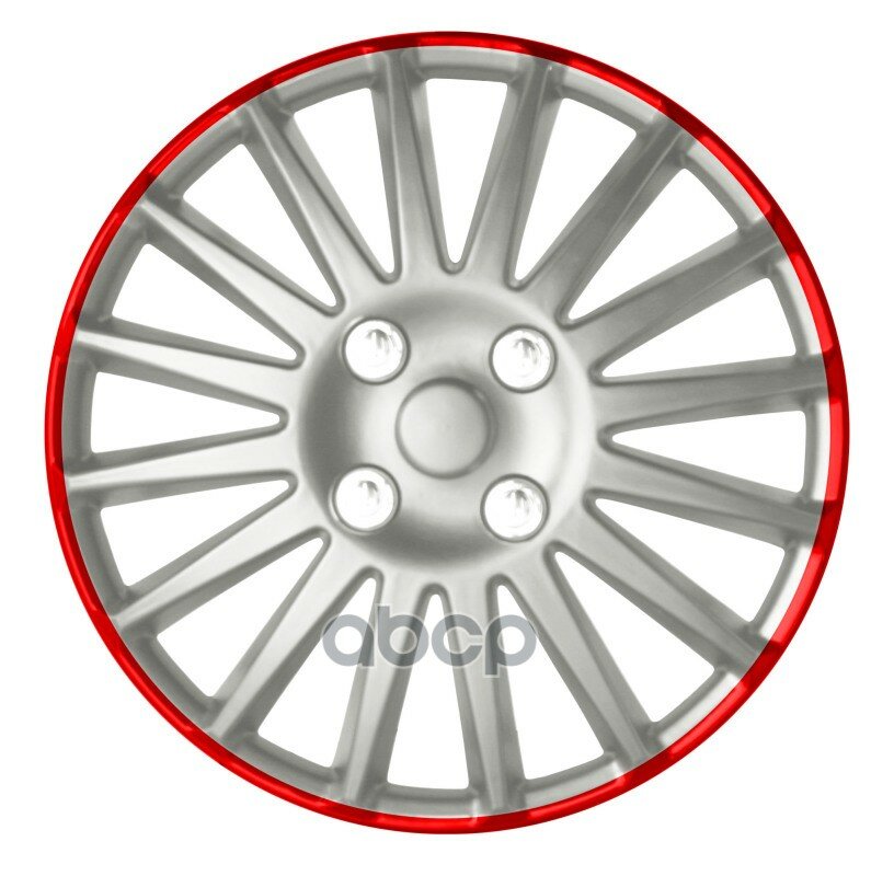 Колпаки R15 Orion 4шт (бело-красные) ABS-пластик ARNEZI A0702079 ARNEZI арт. A0702079