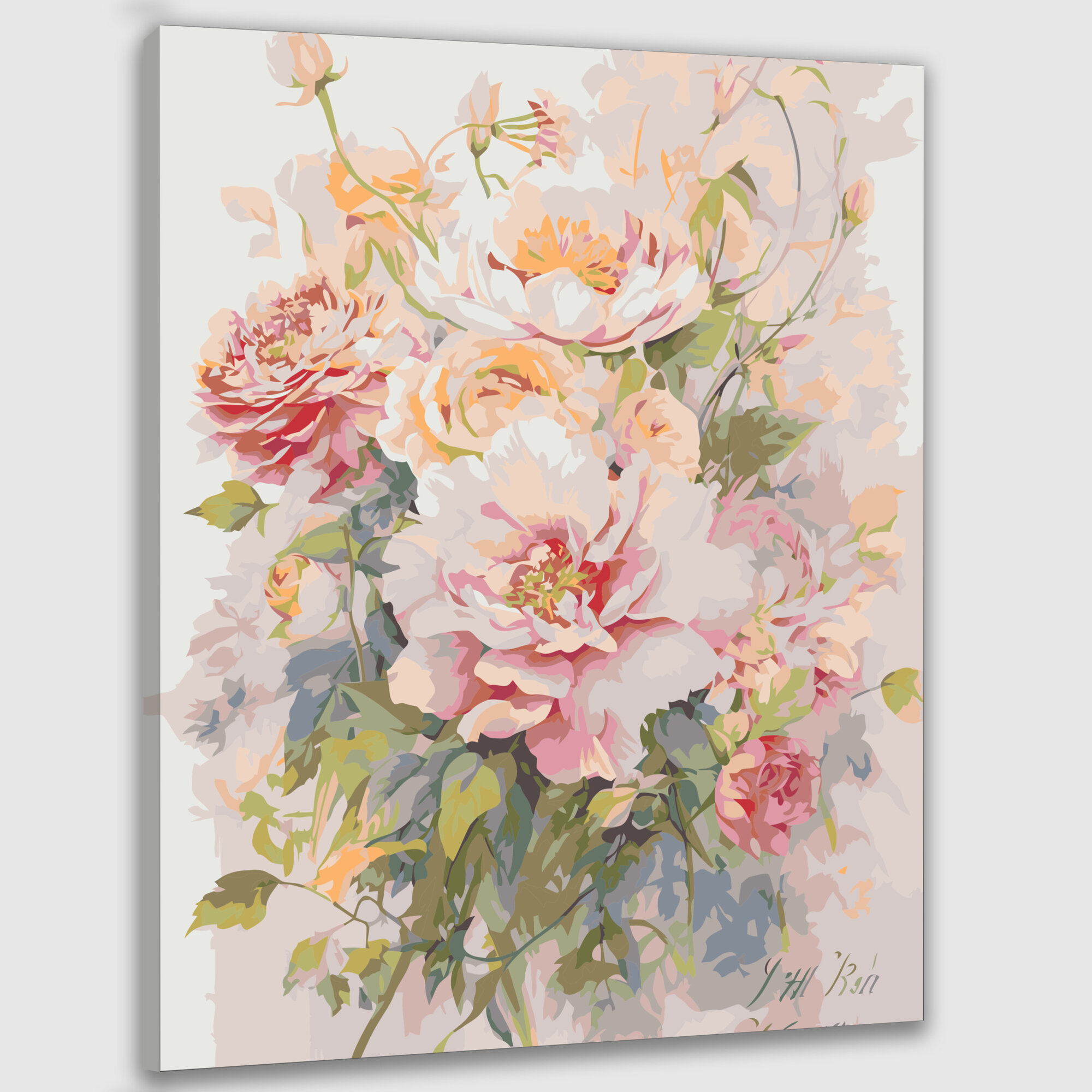 Картина по номерам 40x50 см, акварельная картина, королевская прокламация, нежные мазки кисти, яркие краски