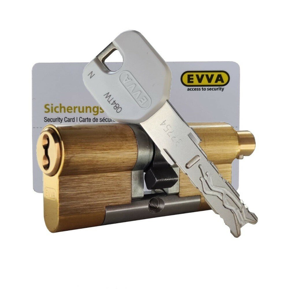 EVVA Цилиндровый механизм EVVA 4KS (112)46/66 ключ/вертушка, латунь