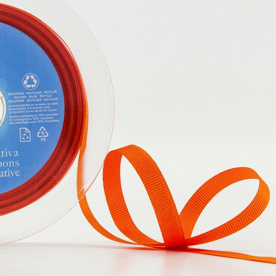 Лента репсовая SAFISA, 10 мм, 25 м, цвет 61 алый