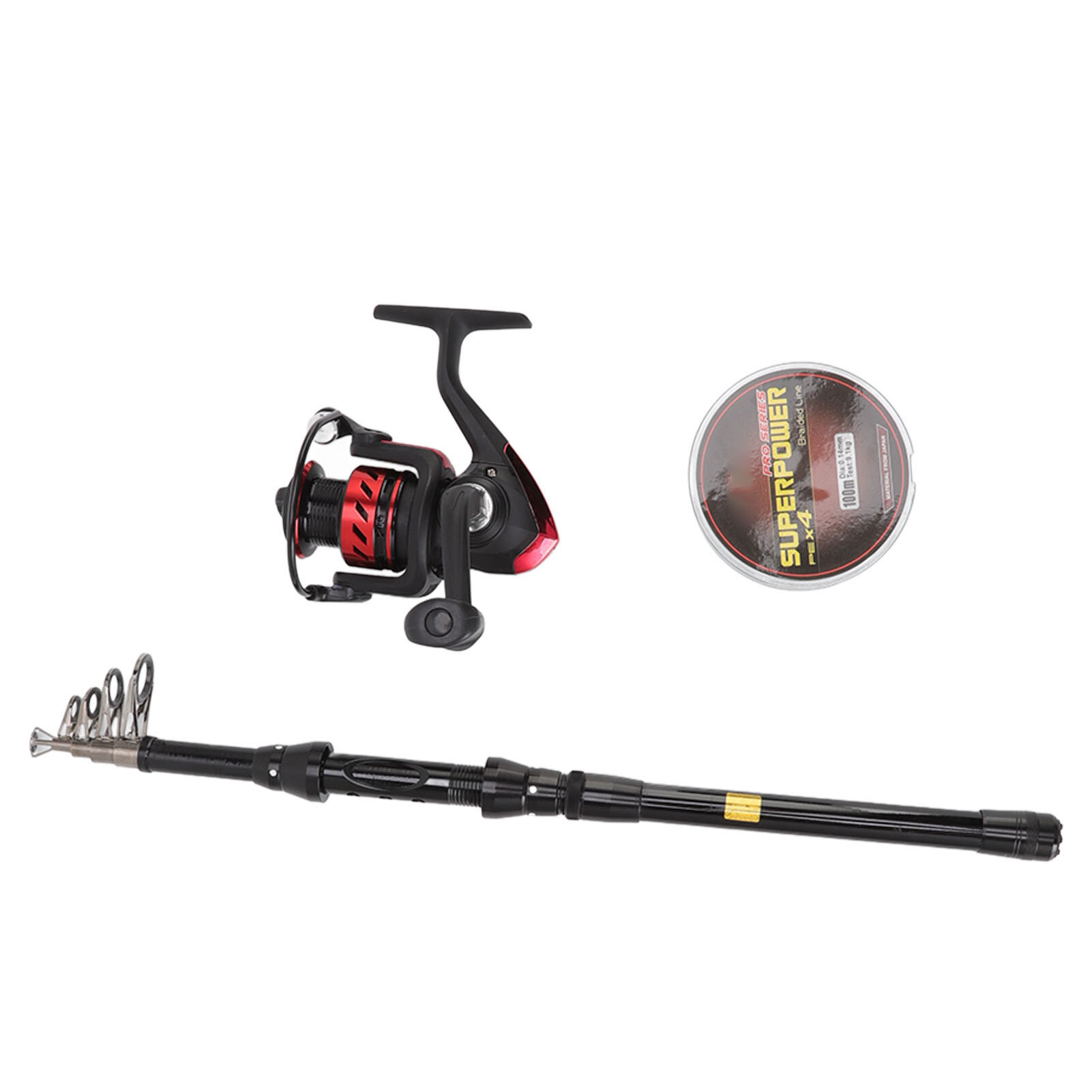 Черный комплект морских удочек с короткой секцией, термоусадочная удочка для морской рыбалки, набор снастей для начинающих, взрослых, соленая пресная вода