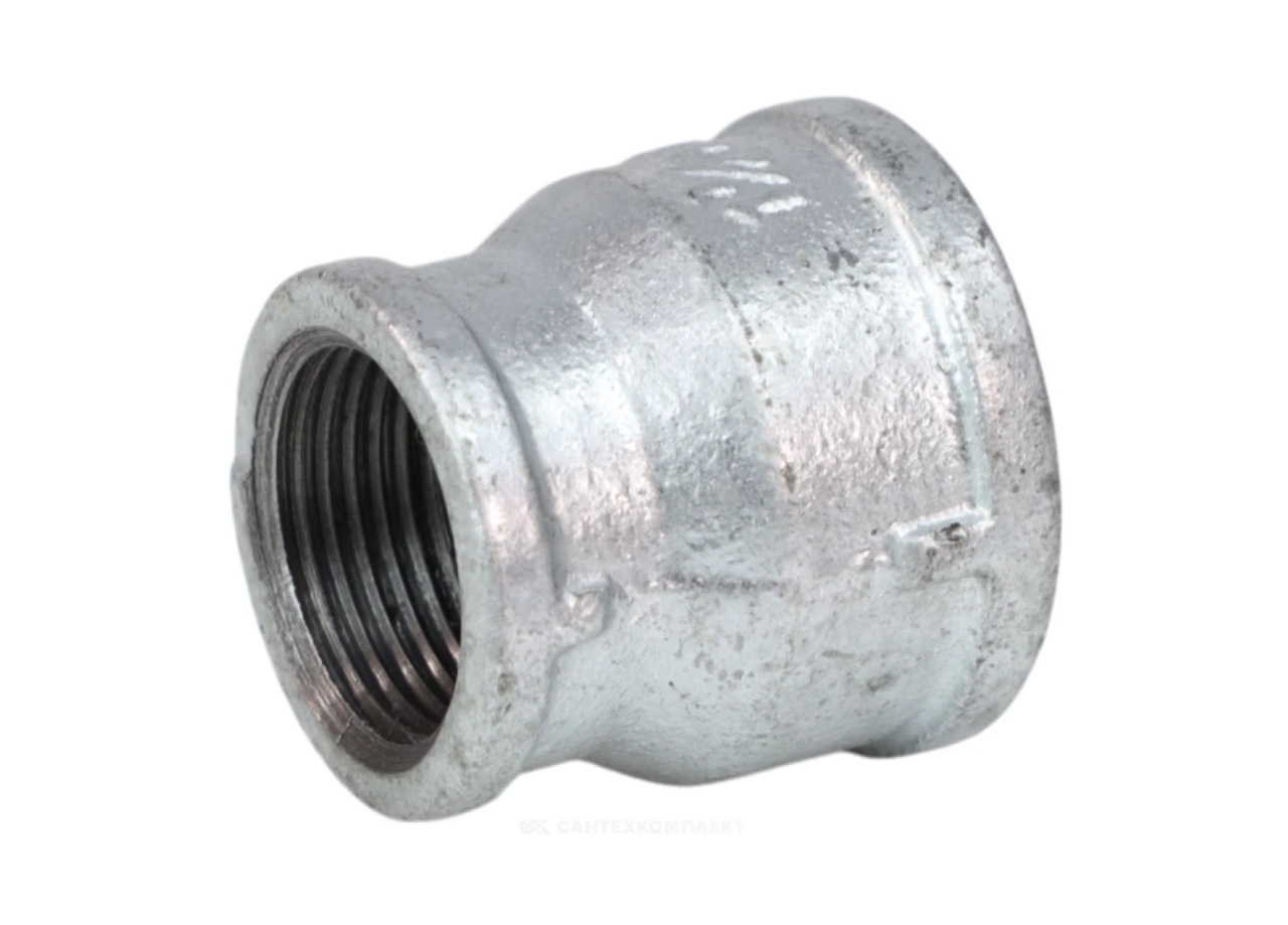 Муфта переходная чугун оц Ду 20х15 (3/4"х1/2") ВР Fittex PLUS