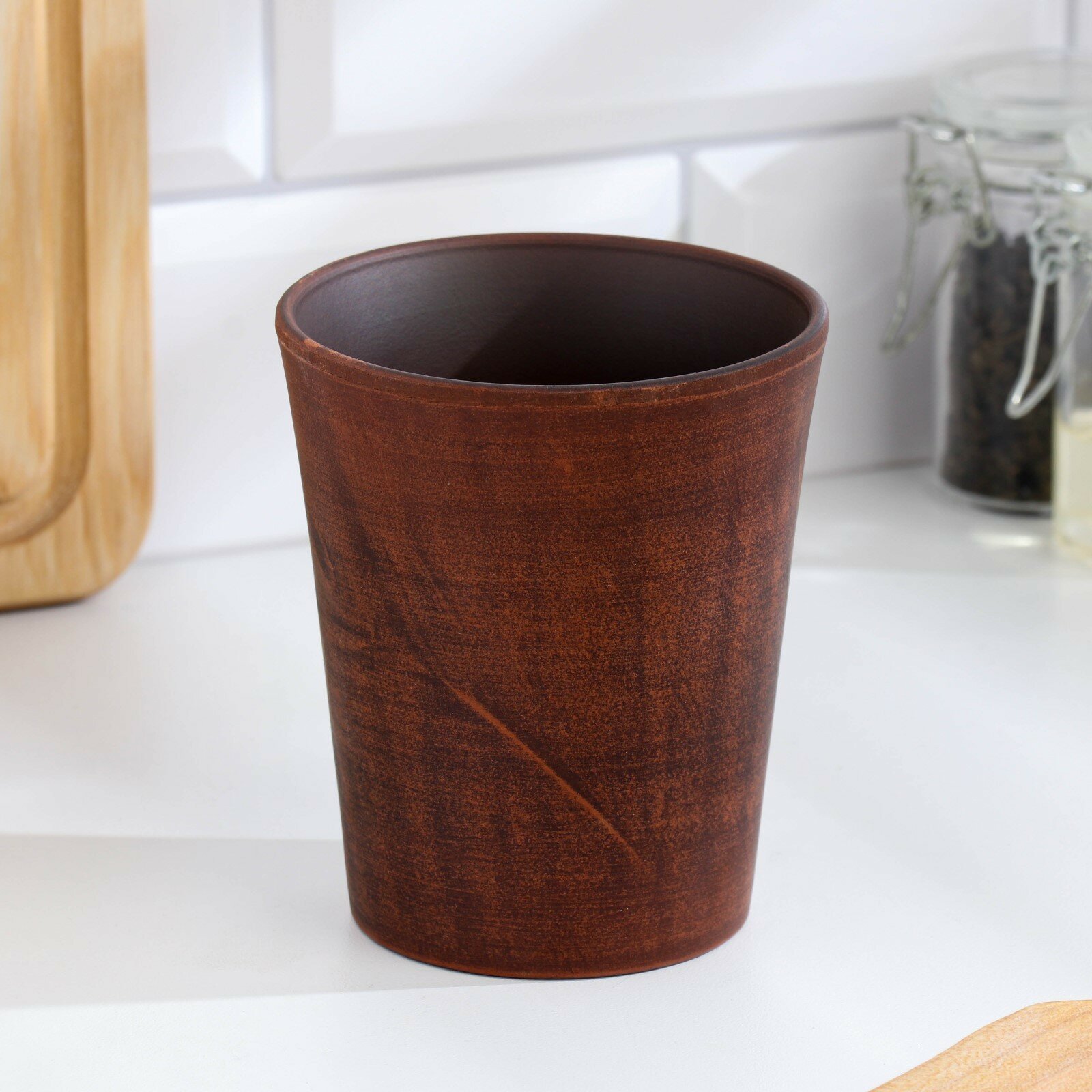 Стакан «Гладкий», 400 мл, 11×10×10 см, красная глина