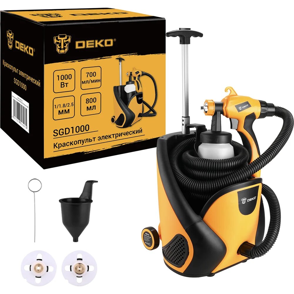 Краскопульт электрический DEKO SGD1000, 800 мл, 1000Вт 085-1333, 50 г