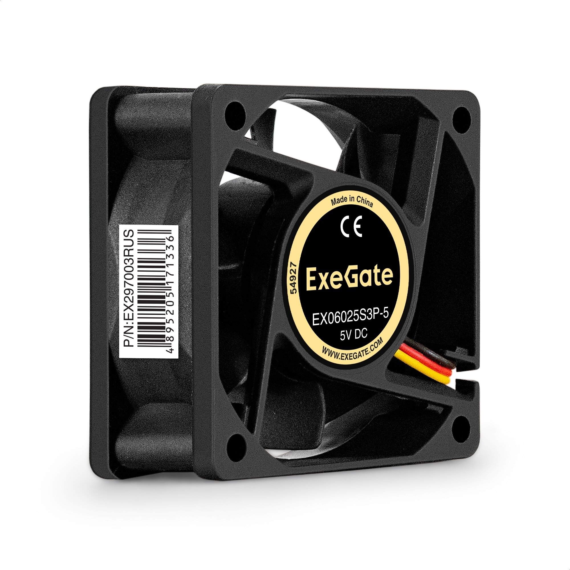Вентилятор ExeGate EX06025S3P-5 черный 60мм 3500rpm 25db 3-pin