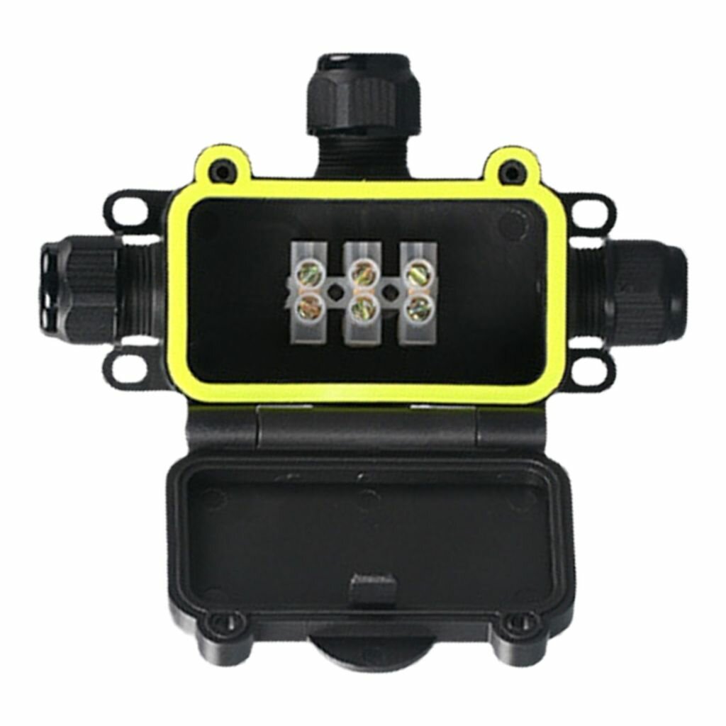 Подключение питания, Водонепроницаемая распределительная коробка для улицы с клеммами, провод 5 до 8mm - 1668-4T