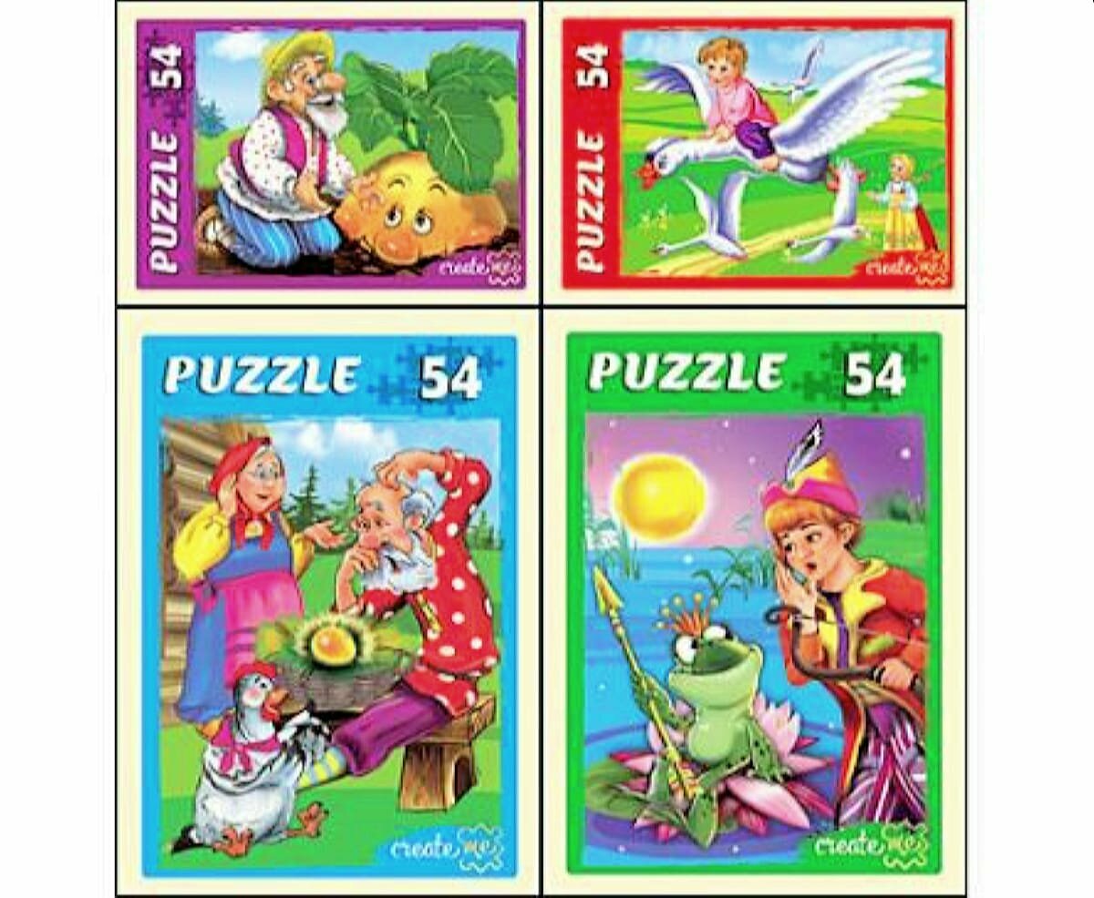 Пазлы 54 деталей. Русские сказки (в ассорт.) П54-3660, (Рыжий кот)