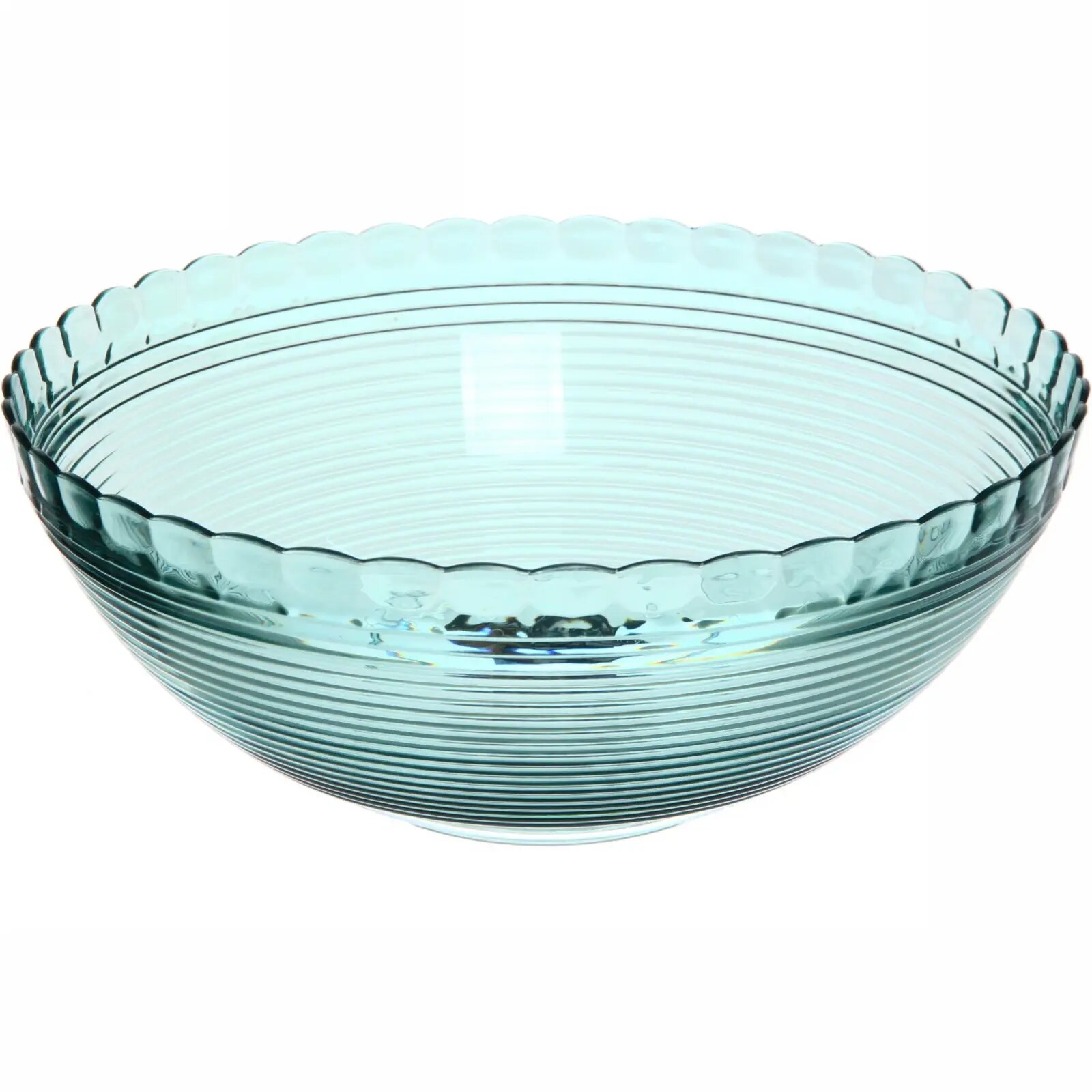 Салатник пластиковый «Мадлен» 23х9см, морская волна, легкий и прочный