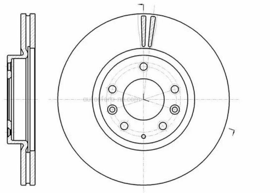 REMSA 6123510 61235.10 диск тормозной передний!\ Mazda 6 1.8-2.5i/D 07>