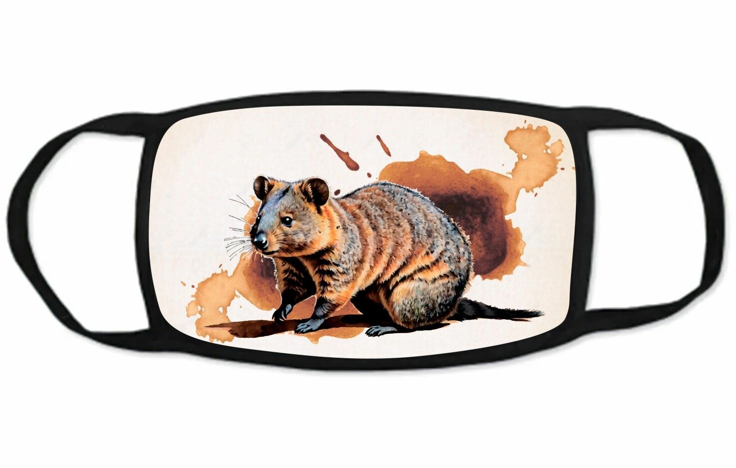 Стильная многоразовая маска GOODbrelok размер 12,5*20 Квокка, Quokka