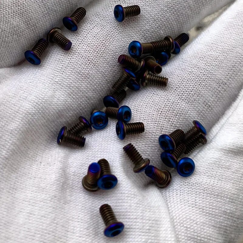 10 шт. M2,5 складной хвостовик сливовый винт задняя папка складной нож винт зажим для ножа сливовый гвоздь T6 винт с головкой сливы DIY инструмент винт заклепка