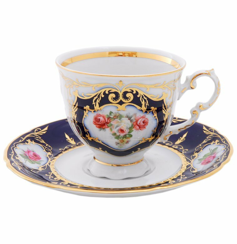 Кофейная пара 150 мл 1 шт Leander "Соната /Роза /Кобальт" / 374494