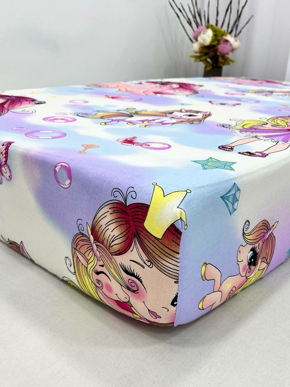 Enamorado детская простыня на резинке, бязь, 80х160х20, гипоаллегенная