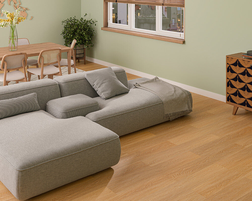 Кварц-винил RESPECT Дуб Шампань 43 класс 4 мм площадь (2,22 кв м)