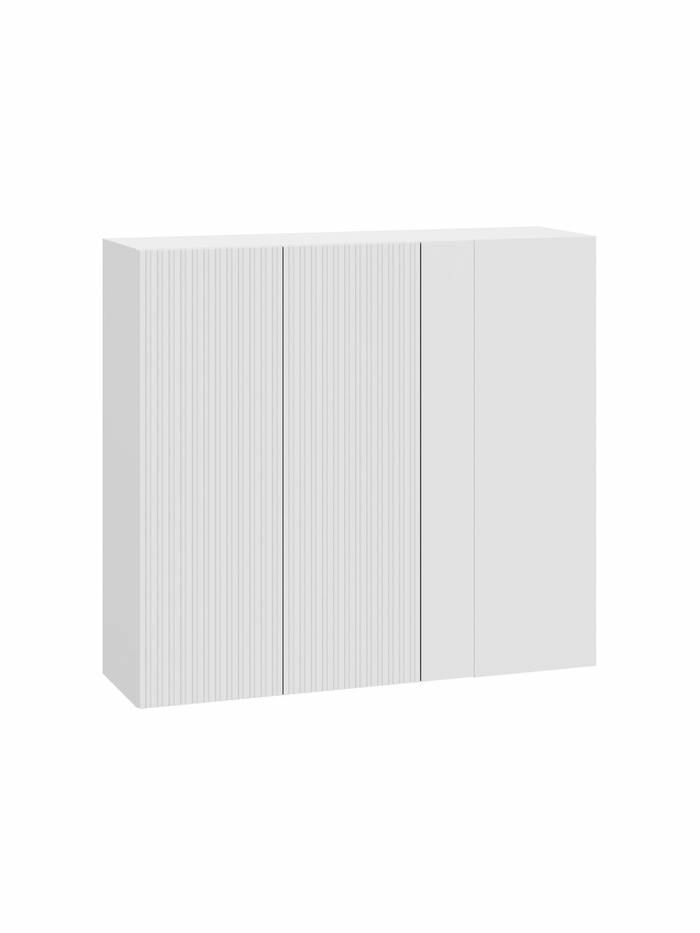 Кухонный модуль навесной, угловой шкаф Стайер с полками, 100х29.6х91.2 см, Белый / Бланж