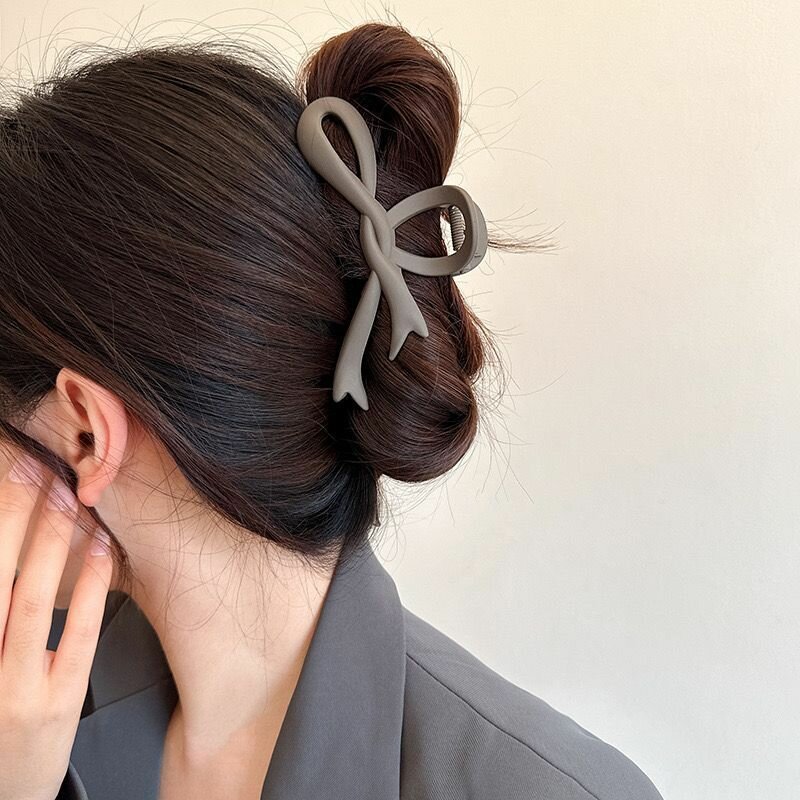 Краб для волос FreshStyle Змея серо-коричневая 13 см