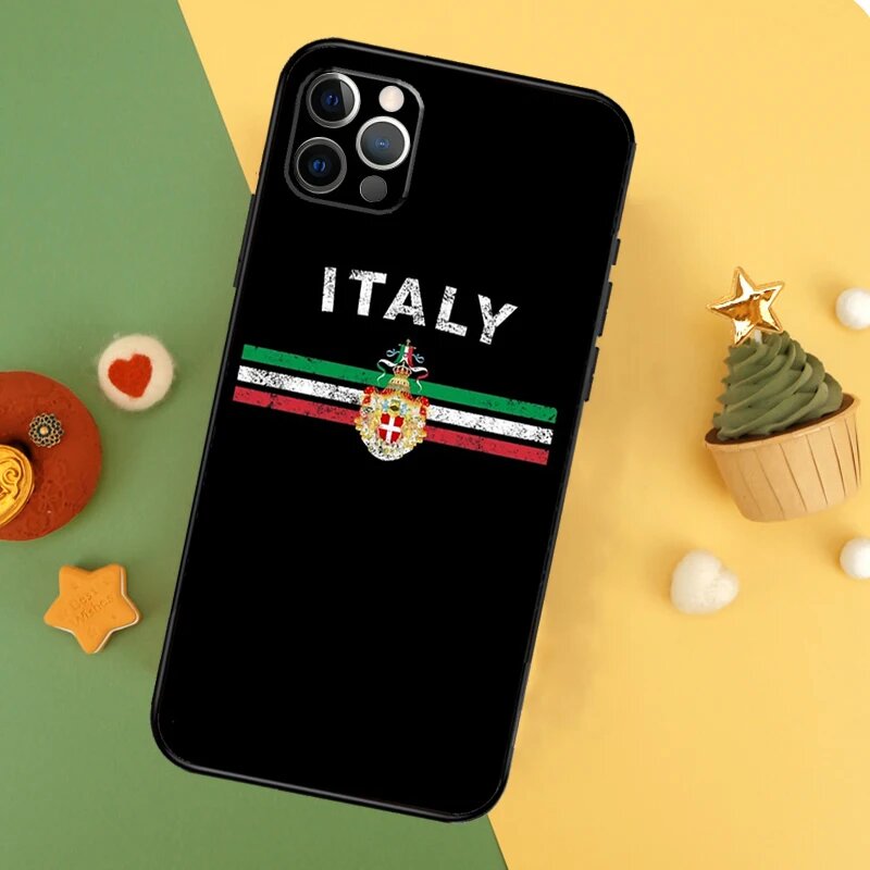 Чехол для iPhone с флагом Италии, черный, GG8296