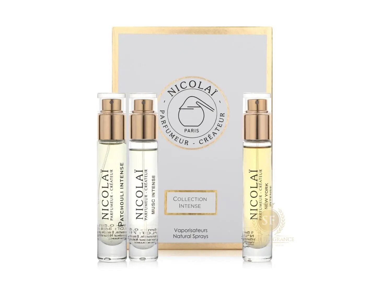 Nicolai Travel Set Intense 3x15 мл, (Patchouli Intense+New York Intense+Musc Intense), парфюмерная вода Унисекс