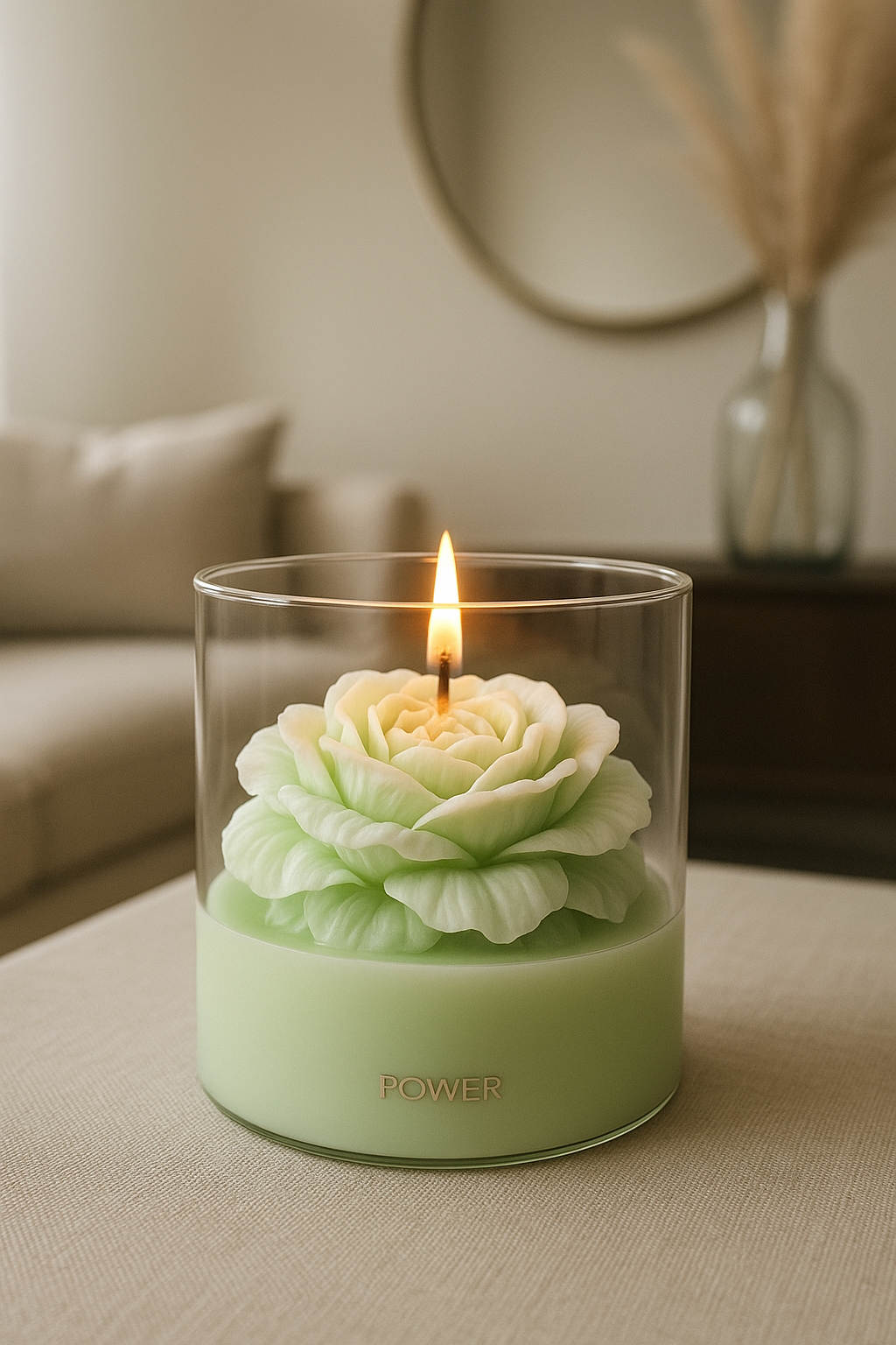 Свеча ароматическая КОКОСОВЫЕ СЛИВКИ, ФИСТАШКИ, ВАНИЛЬНЫЙ МУСКУС веганский, возобновляемый воск на растительной основе