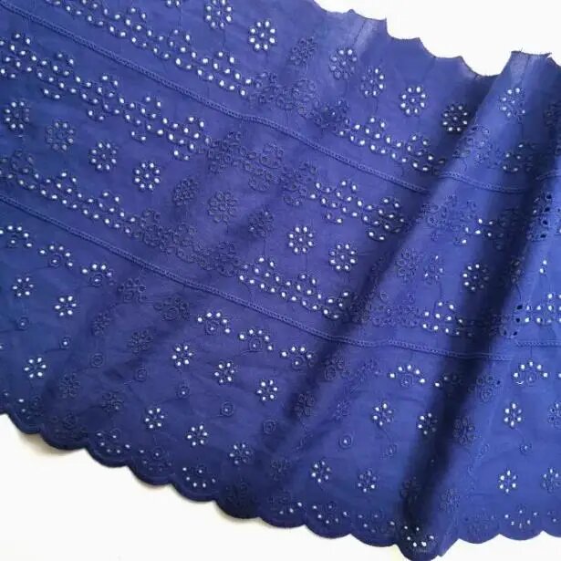 Кружевная ткань темно-синяя, 28 см, navy blue