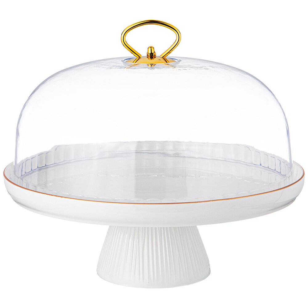 Тортовница на ножке с крышкой 42-490 lefard herbal 28*23,5 см