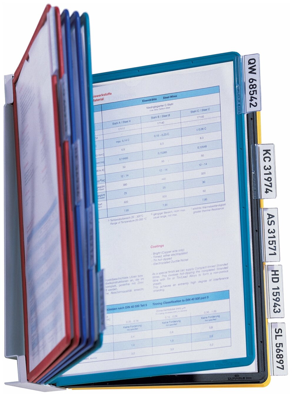 Демо-система DURABLE Vario 5567 настенная на 10 панелей в асс