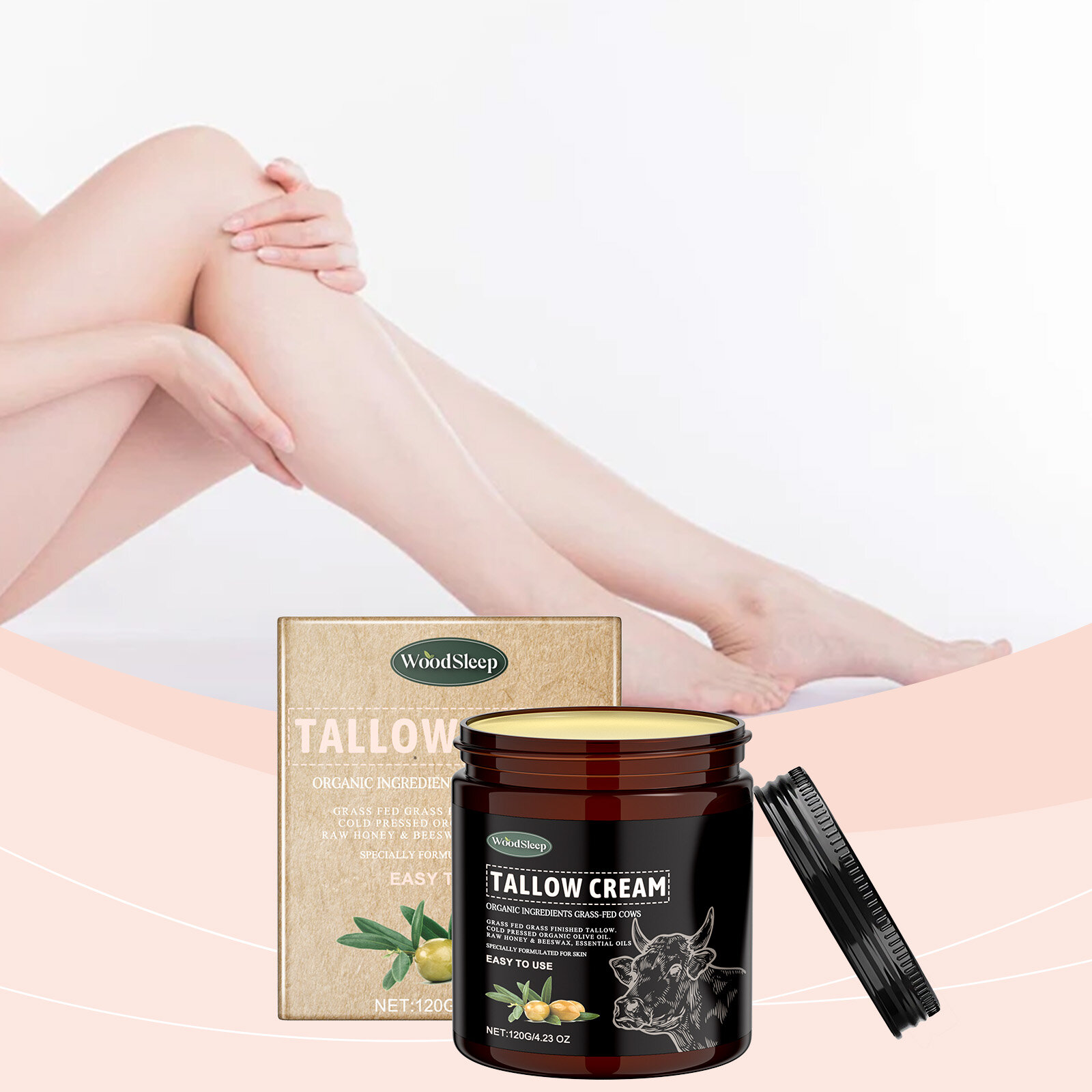 WoodSleep Крем Для Ухода За Кожей С Говяжьим Жиром WoodSleep Увлажняющий Крем Для Кожи От Прыщей Увлажняющий Питательный Крем Для Упругости Кожи
