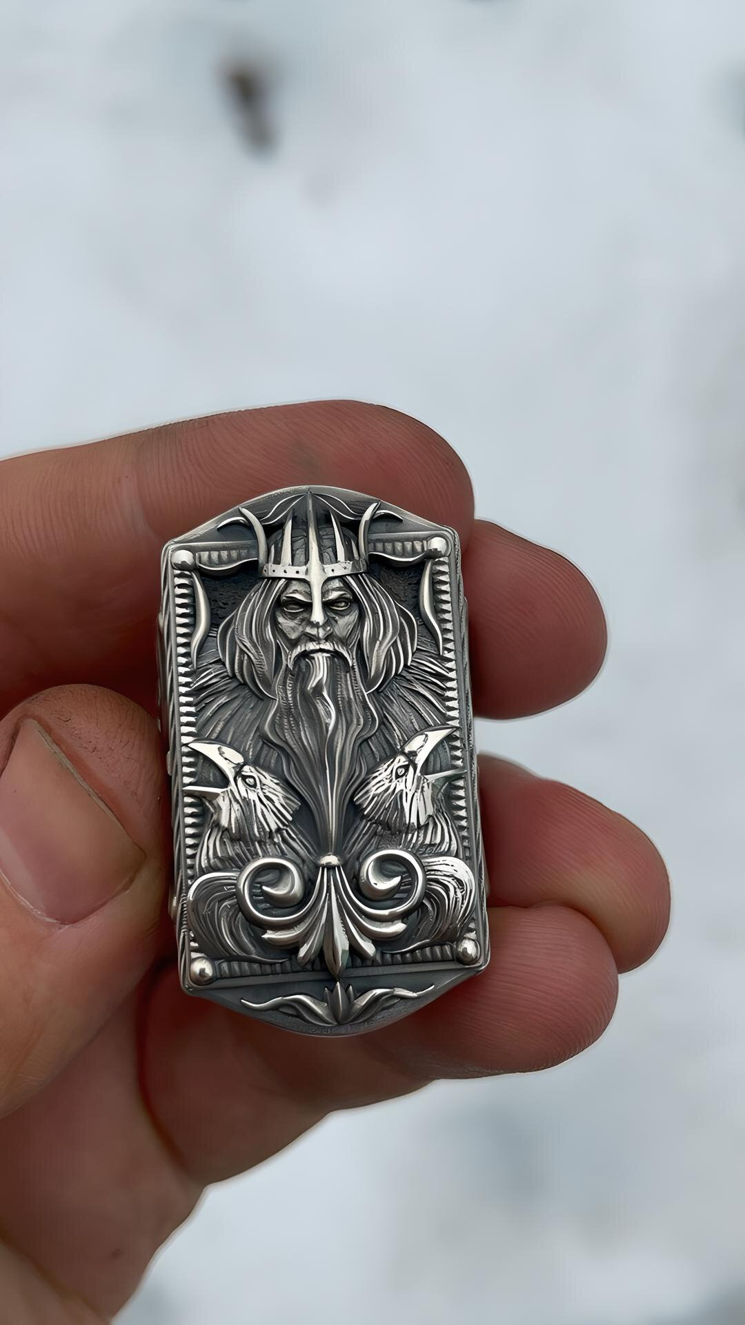 Печатка, серебро, 925 проба, чернение