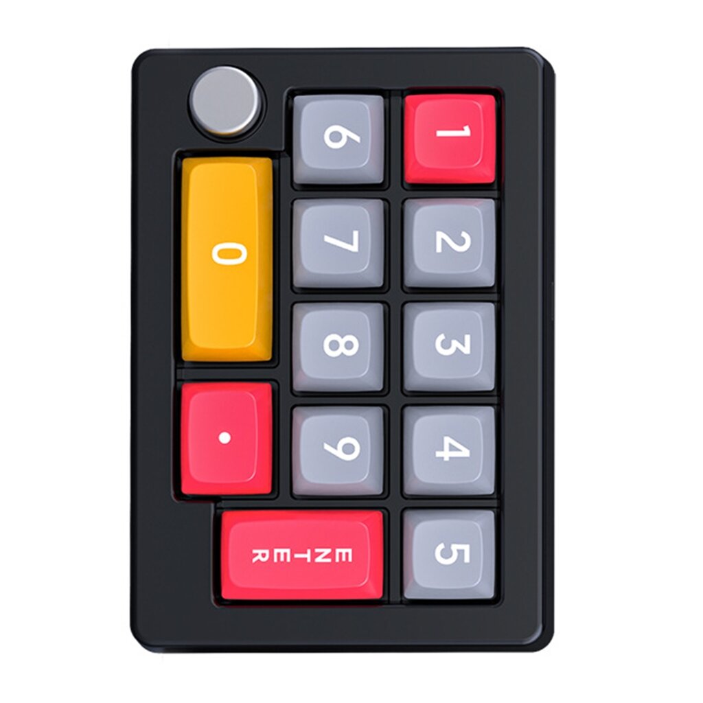 Механическая клавиатура 13-клавишная цифровая клавиатура для программирования макросов на заказ с ручкой-черный