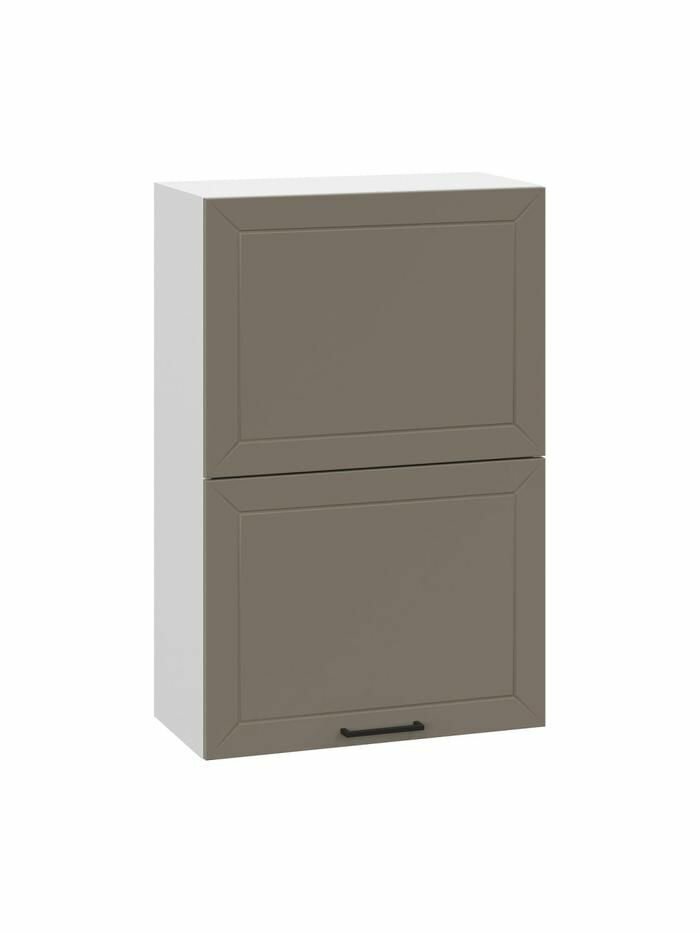 Кухонный модуль навесной, барный шкаф Сектор, высокий, 60х29.6х91.2 см, Белый / Базальт