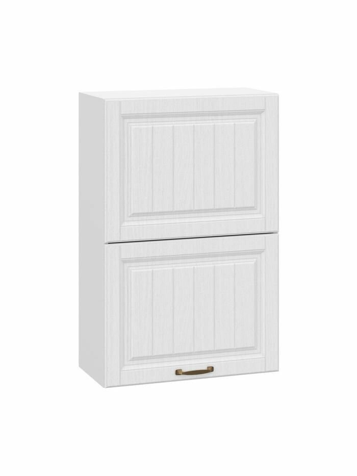 Кухонный модуль навесной, барный шкаф Флоренс, высокий, 60х29.6х91.2 см, Белый / Белый текстурный