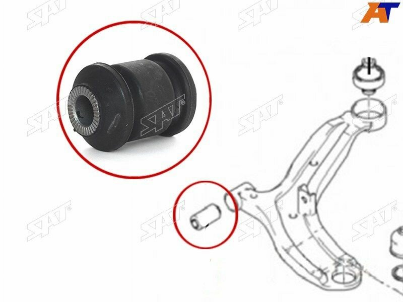 . SAT Сайлентблок передний переднего рычага HYUNDAI SOLARIS/ACCENT/KIA RIO 2011-
