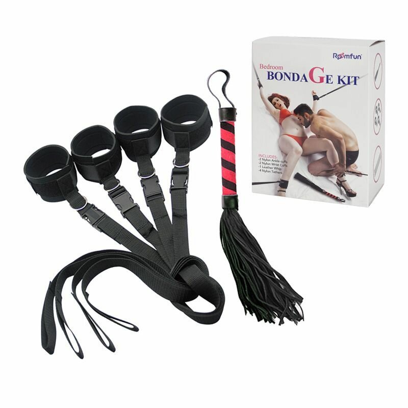 БДСМ набор для кровати, фиксаторы для рук и ног, манжеты для ног, наручники, оковы, бандаж БДСМ для связывания ног и рук, комплект для ролевых игр