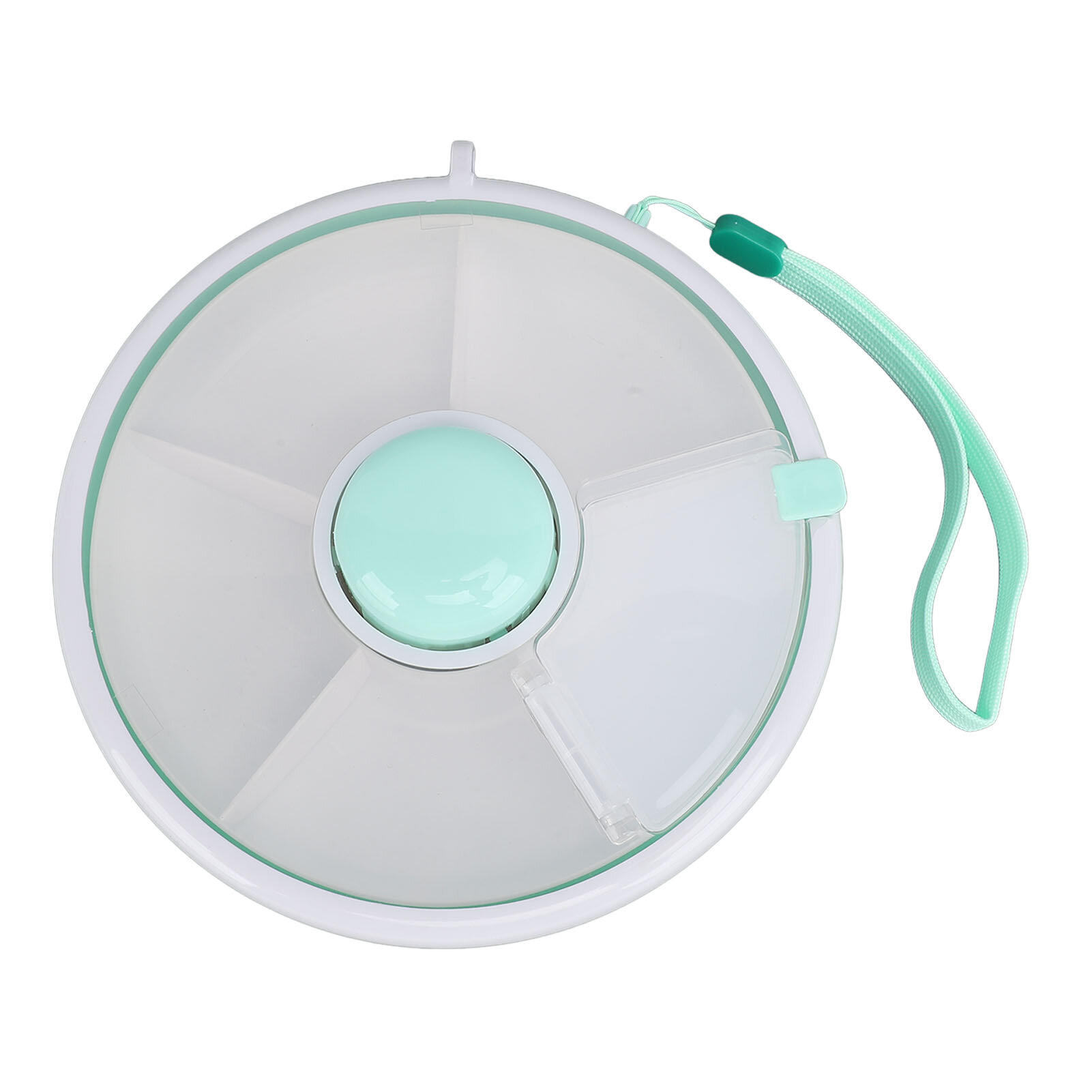 Контейнер вращающихся с закусками с крышкой 5 отсека диспенсеры.