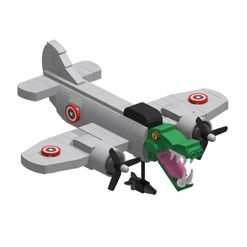 Crocodile fighter, plastic constructor, 10*20.7cm, 226 components