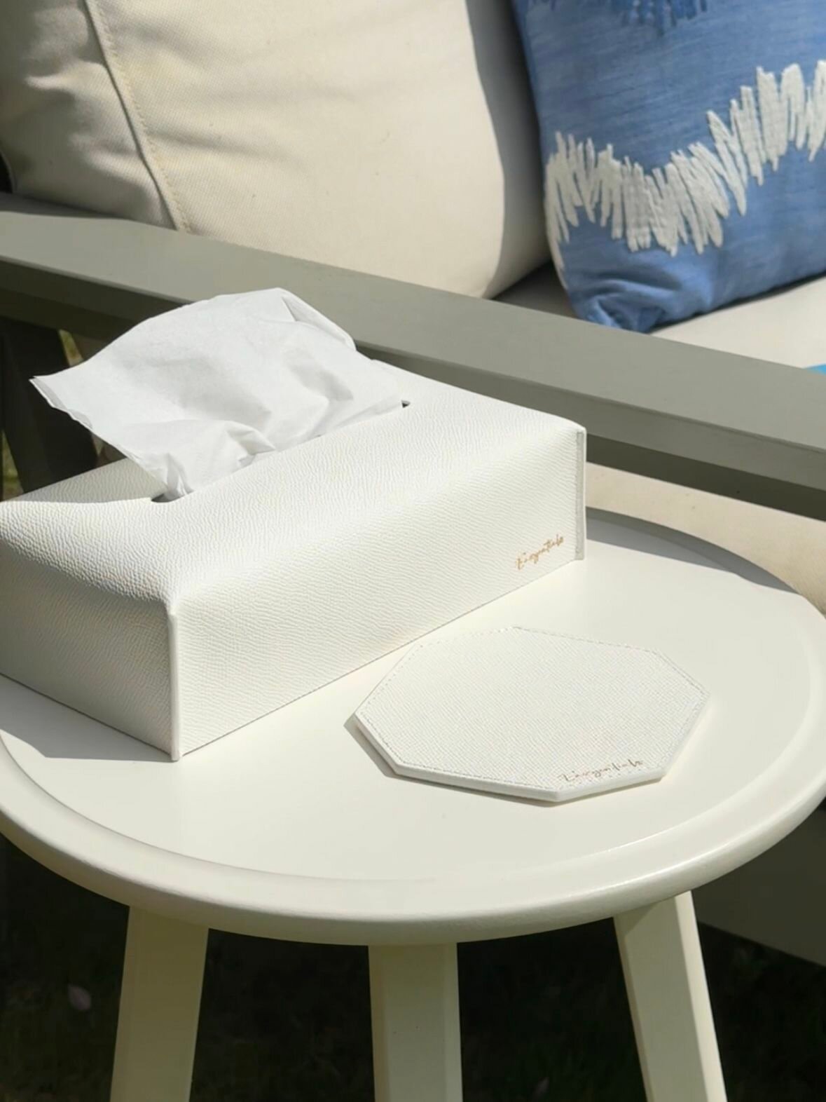 Подставка под стаканы из натуральной кожи, костер, набор 2 шт. Eazyentials Пломбир